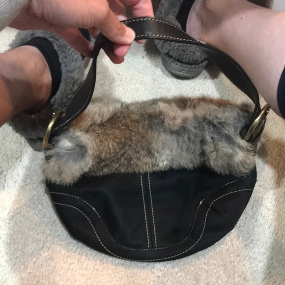 Coach | Bags | Coach Fur Trimmed Purse | Poshmark